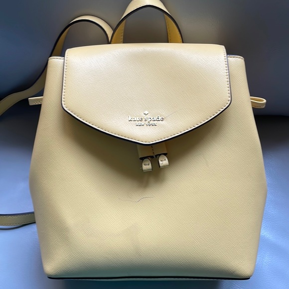 kate spade | Bags | Kate Spade Leather Yellow Backpack | Poshmark